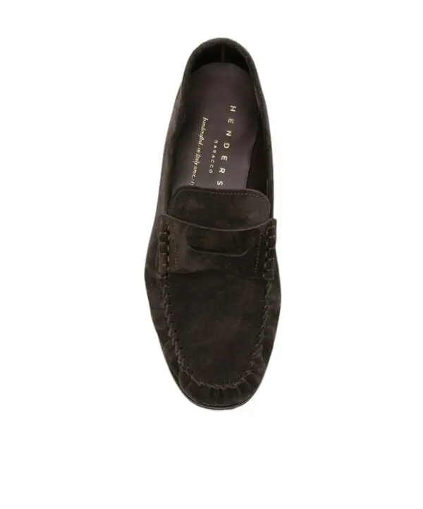 HENDERSON BARACCO Sonia Penny-strap Loafers - Dark Brown
