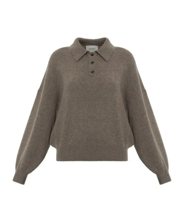 LISA YANG Etta Knitted Polo Shirt - Brown