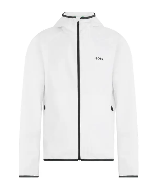 Hugo Boss Casual Zip-up Hooded Jacket With Logo Detail