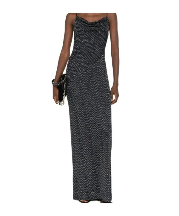 Missoni Zigzag-knit Cowl-neck Maxi Dress