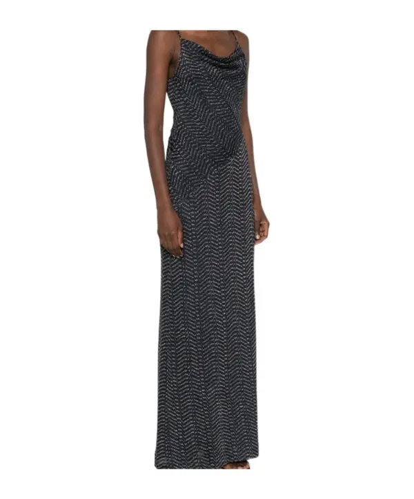 Missoni Zigzag-knit Cowl-neck Maxi Dress