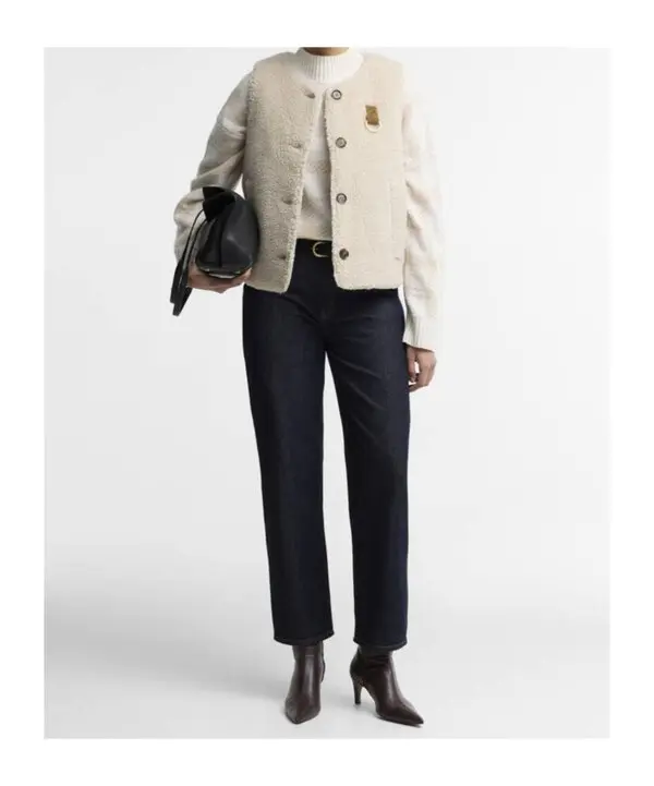Barbour Bowes Fleece Gilet - Off White