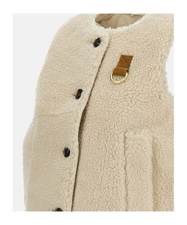 Barbour Bowes Fleece Gilet - Off White