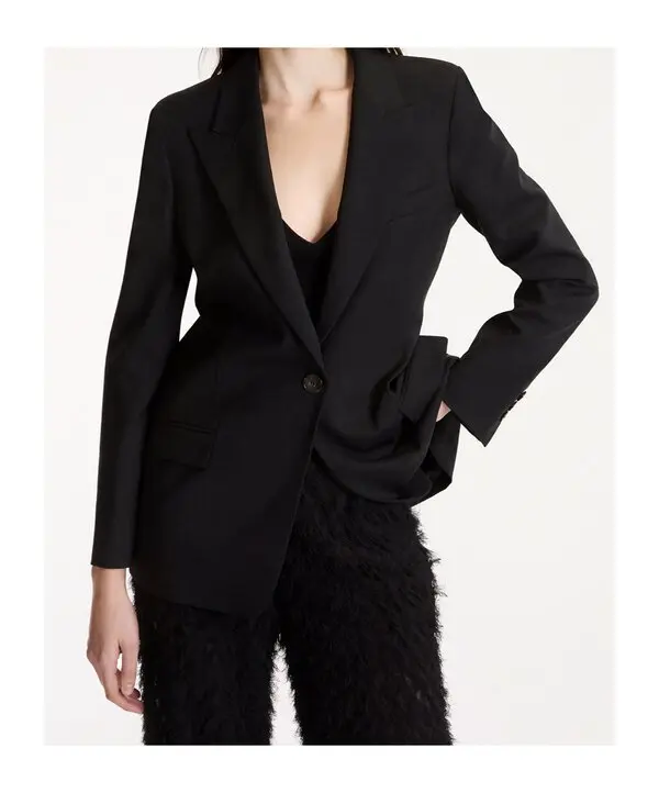 Marella Single-breasted Blazer With Notched Lapel And Flap Pockets