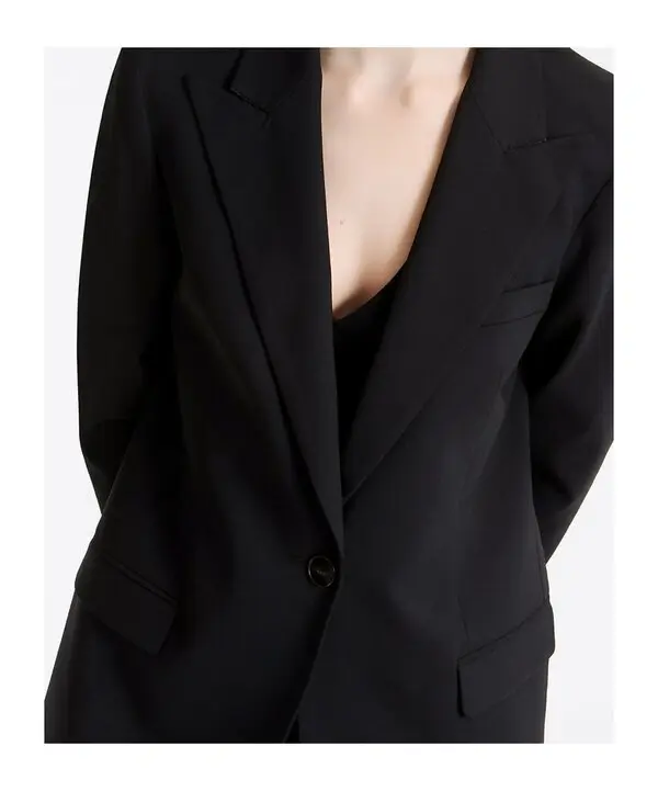 Marella Single-breasted Blazer With Notched Lapel And Flap Pockets