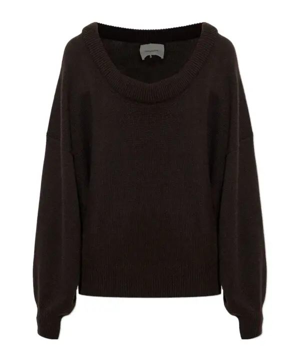 LISA YANG Doria Scoop-neck Knitted Sweater