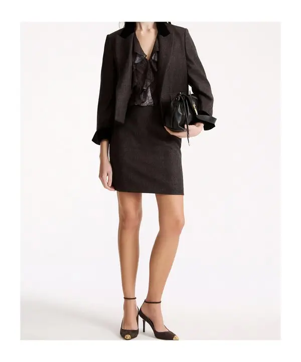 Marella Straight-cut Wool Blend Skirt