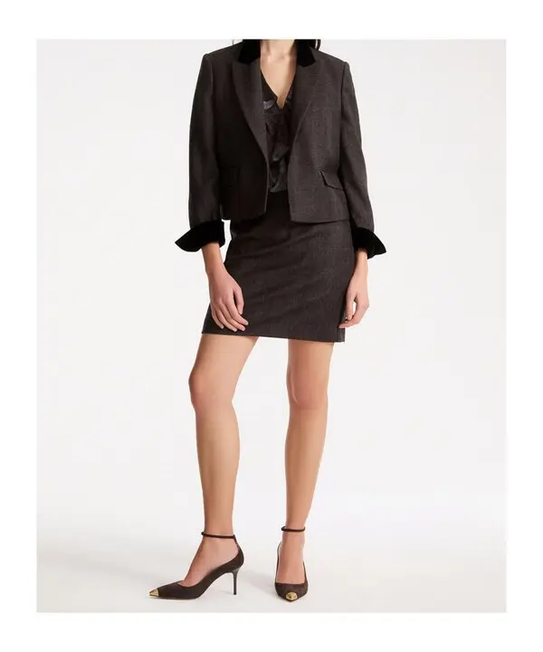 Marella Straight-cut Wool Blend Skirt