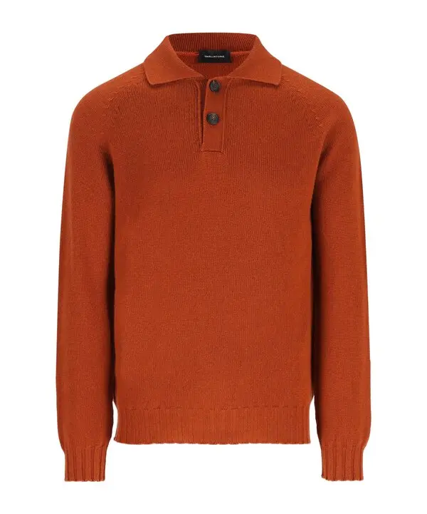 Tagliatore Long-sleeve Knit Top With Button Closure