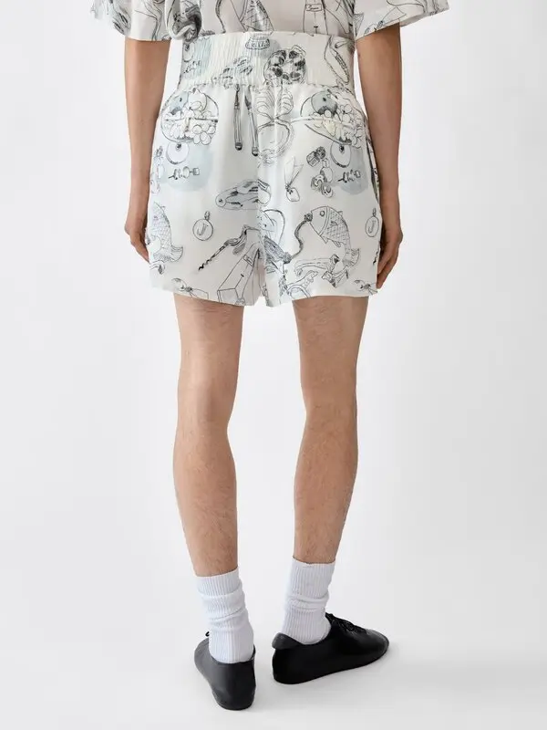 Jacquemus High-waisted Graphic Print Shorts