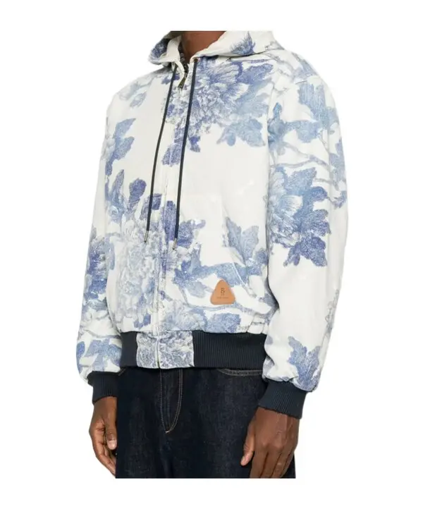 R13 Printed Drawstring Casual Jacket