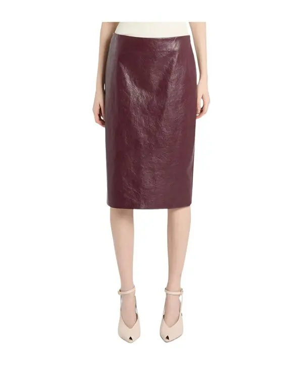 Marella Biada Faux Leather Pencil Skirt