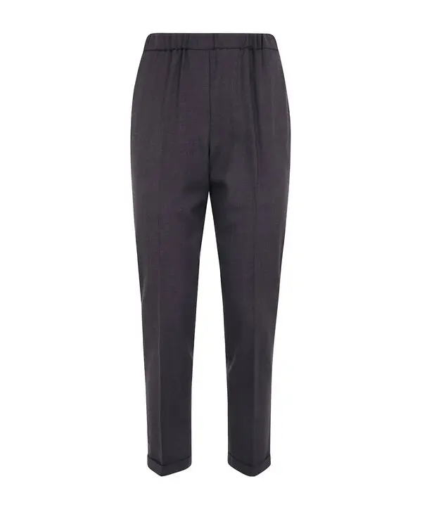 Antonelli Firenze Elastic-waist Casual Trousers - Dark Brown