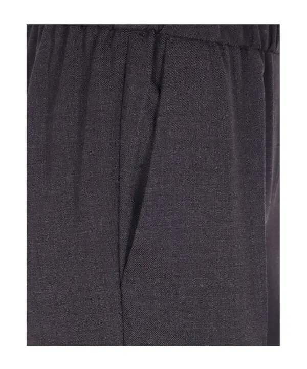 Antonelli Firenze Elastic-waist Casual Trousers - Dark Brown