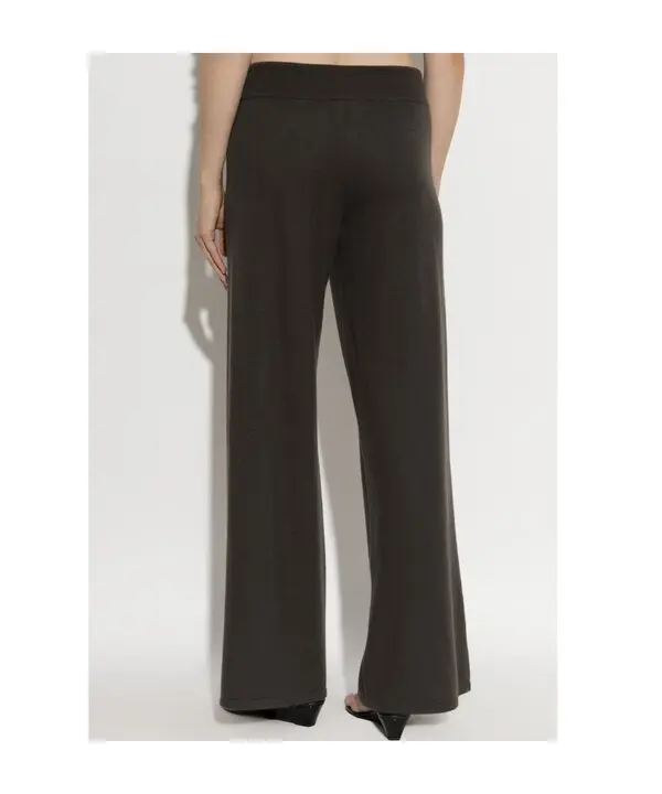LISA YANG Sofi Drawstring Knitted Trousers - Brown