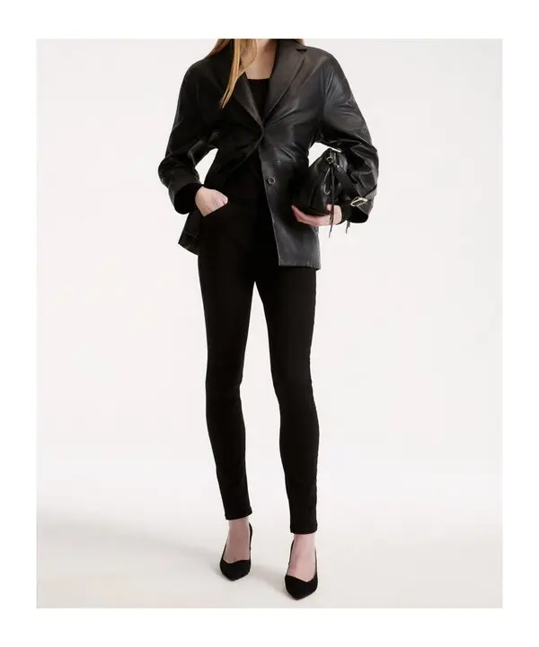Marella Button-front Leather Jacket
