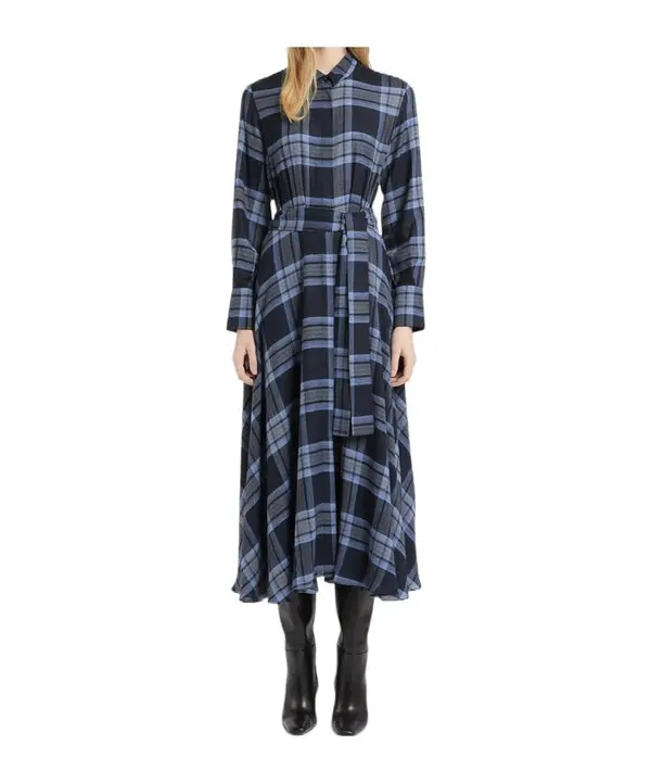 Marella Long-sleeved Belted Dress