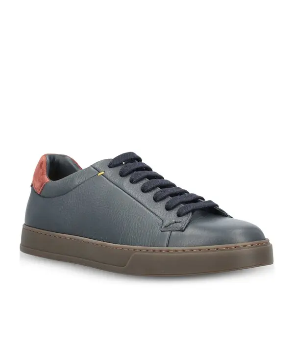 DOUCAL'S Round Toe Lace-up Sneakers