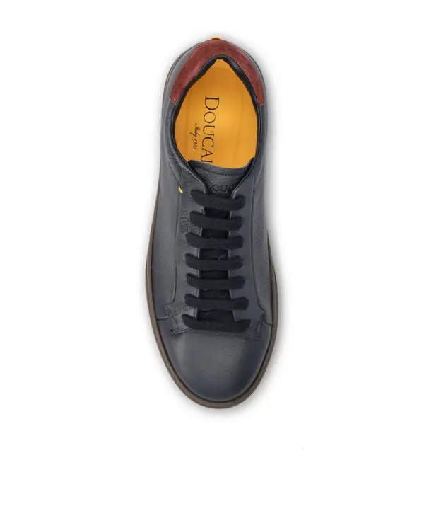 DOUCAL'S Round Toe Lace-up Sneakers