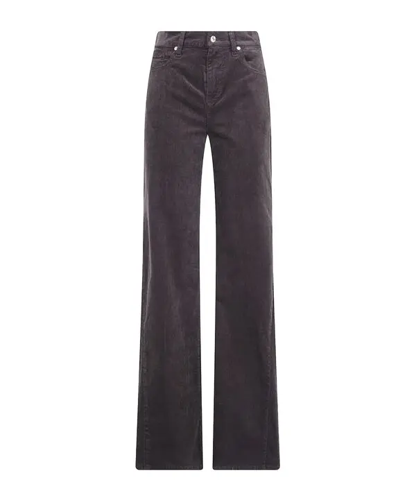 7 For All Mankind Straight-leg Corduroy Trousers - Black