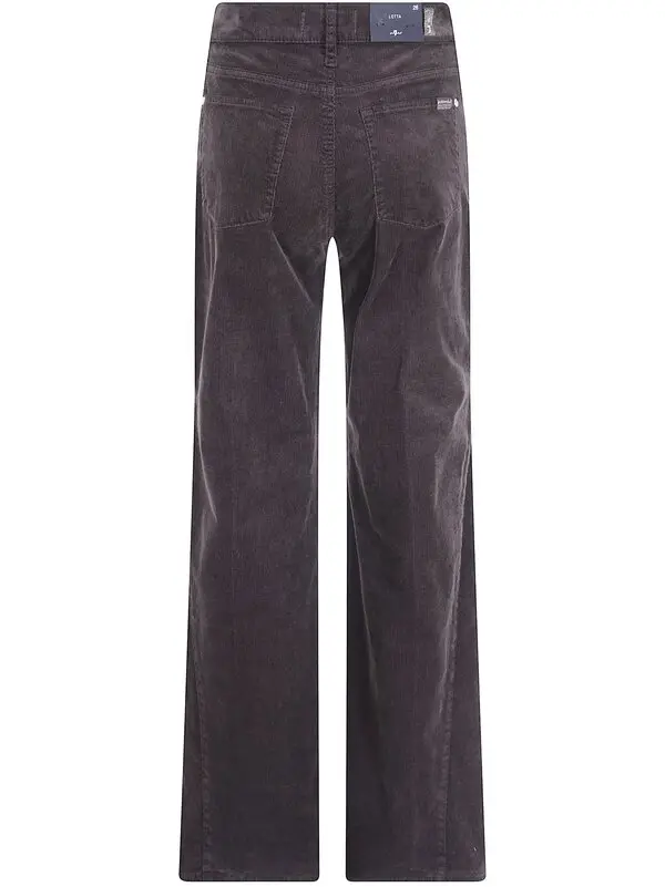 7 For All Mankind Straight-leg Corduroy Trousers - Black