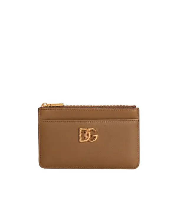 Dolce & Gabbana Calfskin Card Holder With Dg Logo