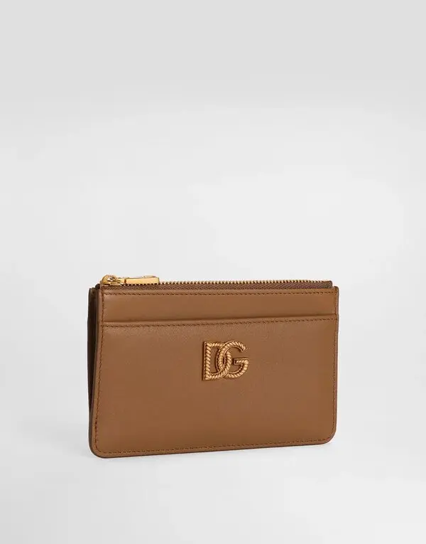 Dolce & Gabbana Calfskin Card Holder With Dg Logo