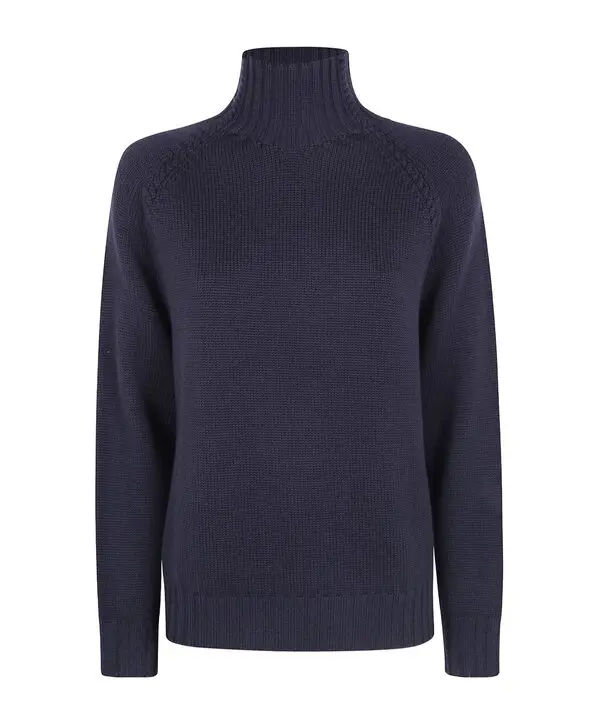 Rossopuro Cable-knit High-neck Sweater - Black