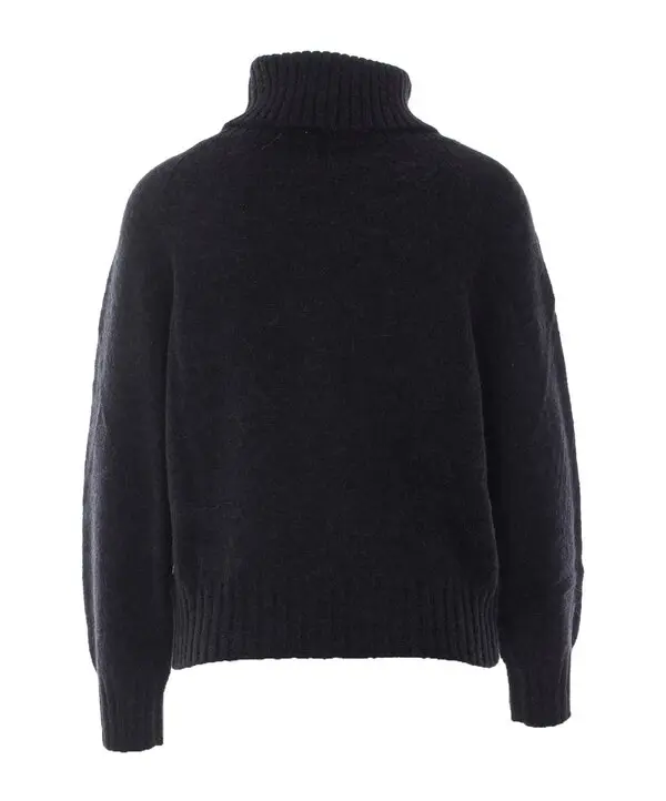 Alpha Studio Studded High-neck Knitted Sweater