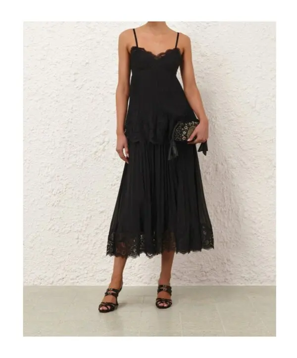 Zimmermann Pleated Lace Skirt
