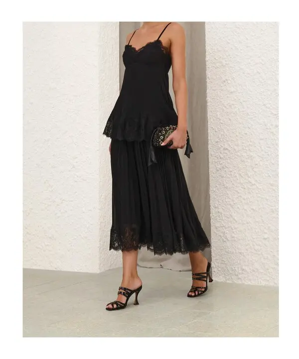 Zimmermann Pleated Lace Skirt
