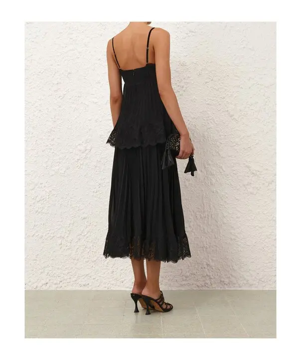 Zimmermann Pleated Lace Skirt