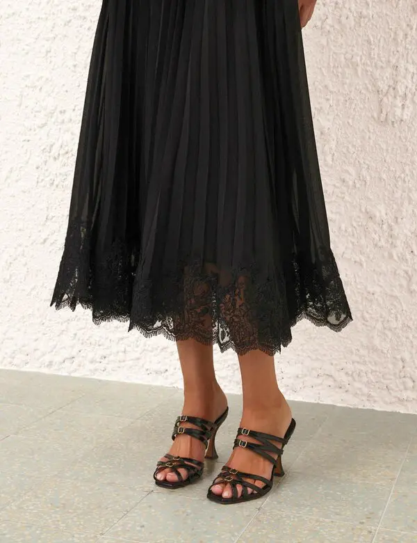 Zimmermann Pleated Lace Skirt