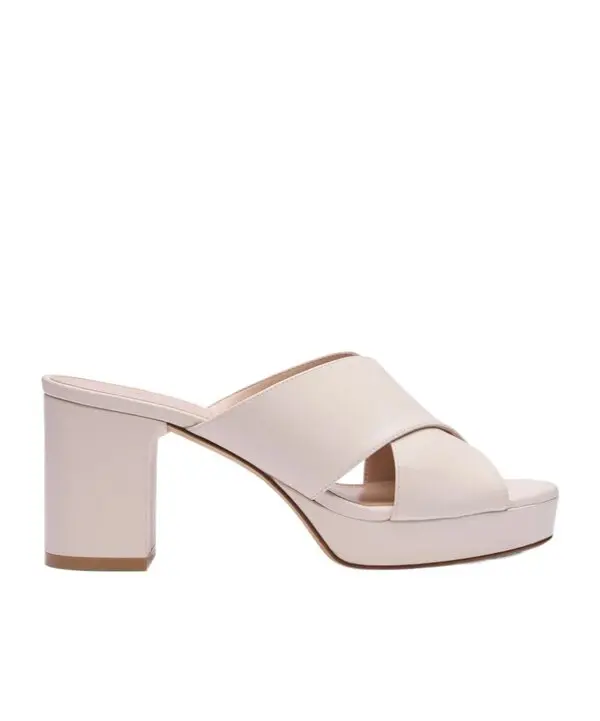 STUART WEITZMAN Dayna Platform Slide Sandals - Linen