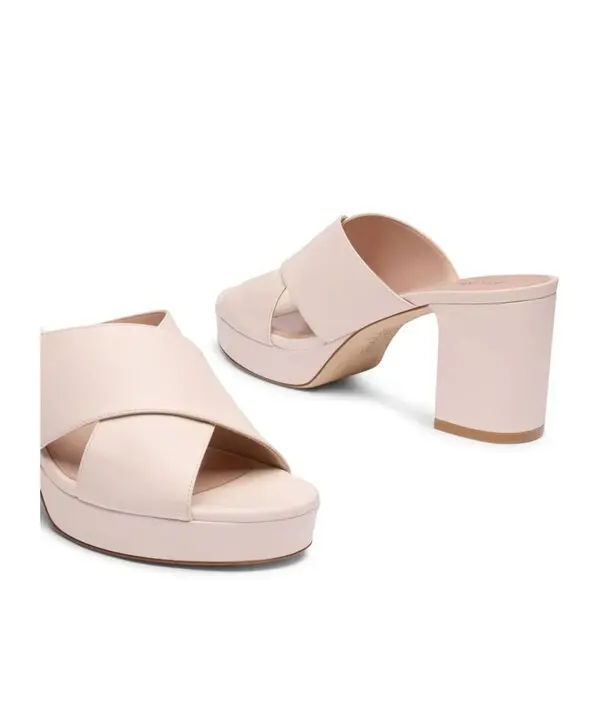 STUART WEITZMAN Dayna Platform Slide Sandals - Linen