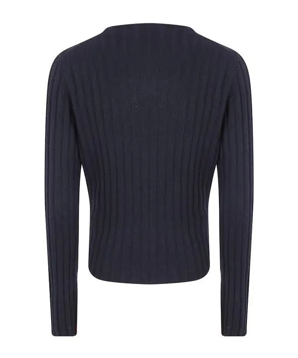 Liviana Conti Ribbed-knit Wrap-style Sweater - Black
