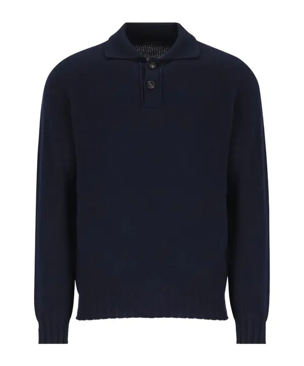 Tagliatore Long-sleeve Knitted Polo Shirt