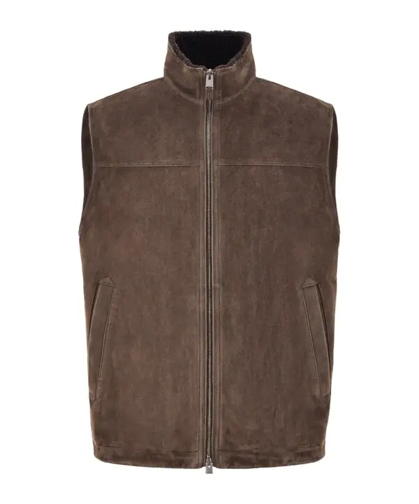 Canali High Neck Zip Gilet