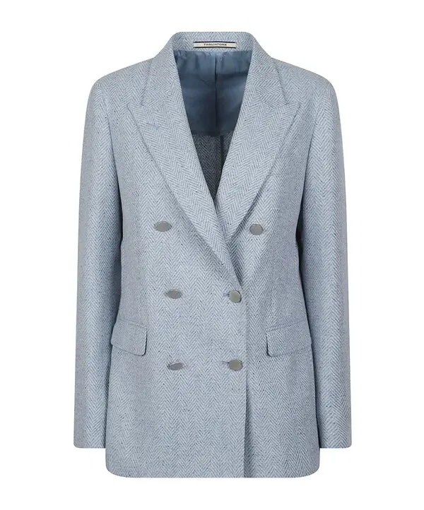 Tagliatore Long Sleeve Double Breasted Blazer