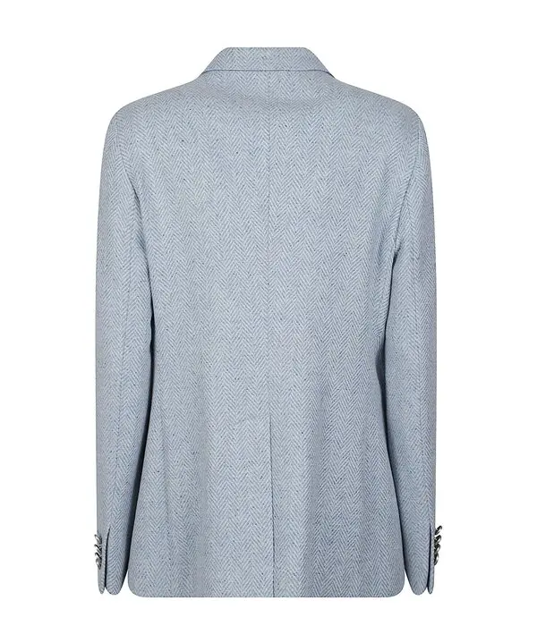 Tagliatore Long Sleeve Double Breasted Blazer