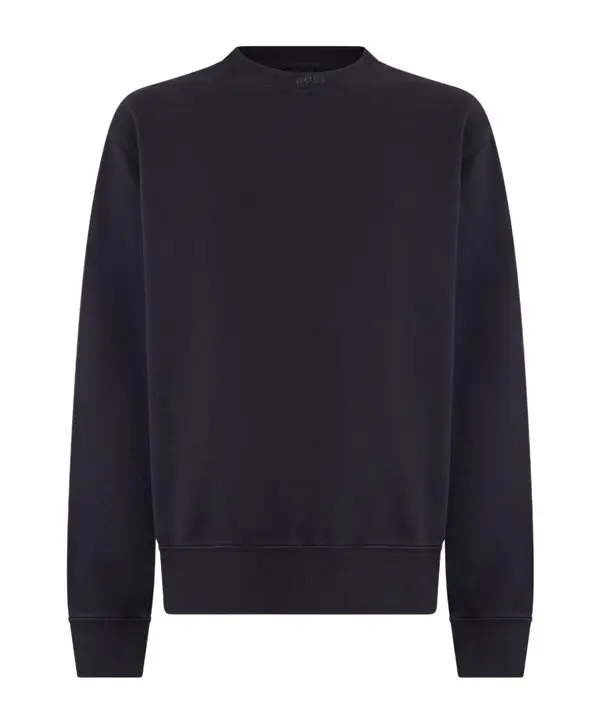 Hugo Boss Logo-embroidered Crew-neck Sweatshirt
