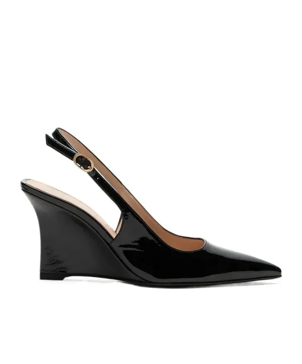 STUART WEITZMAN Vinnie Sling Wedge 85 - Black