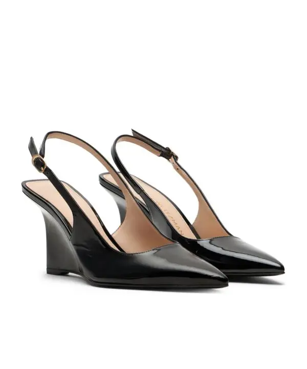 STUART WEITZMAN Vinnie Sling Wedge 85 - Black
