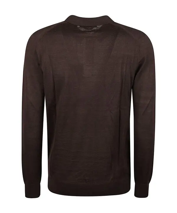 Michael Kors Core Merino Long Sleeve Polo Shirt