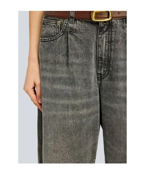 SEMICOUTURE Boyfriend Jeans With Pleated Legs