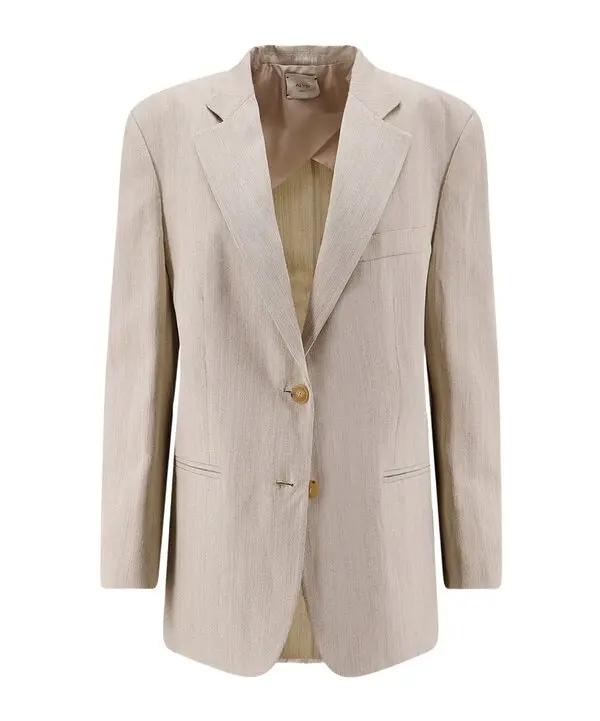 ALYSI Single-breasted Textured Blazer