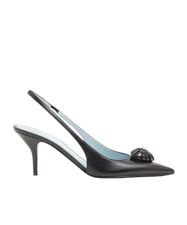 Valentino Garavani Coeur Royal Slingback Pumps - Black