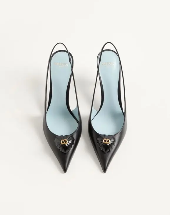 Valentino Garavani Coeur Royal Slingback Pumps - Black