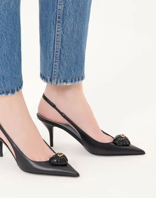 Valentino Garavani Coeur Royal Slingback Pumps - Black