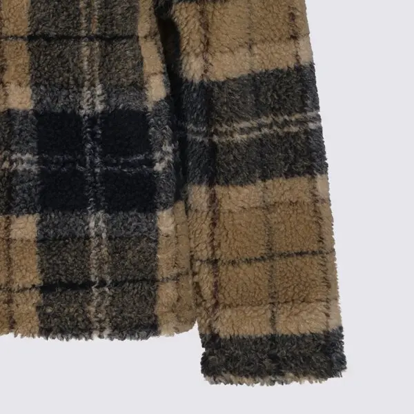 Barbour Checked Zipped Fleece Jacket - Black
